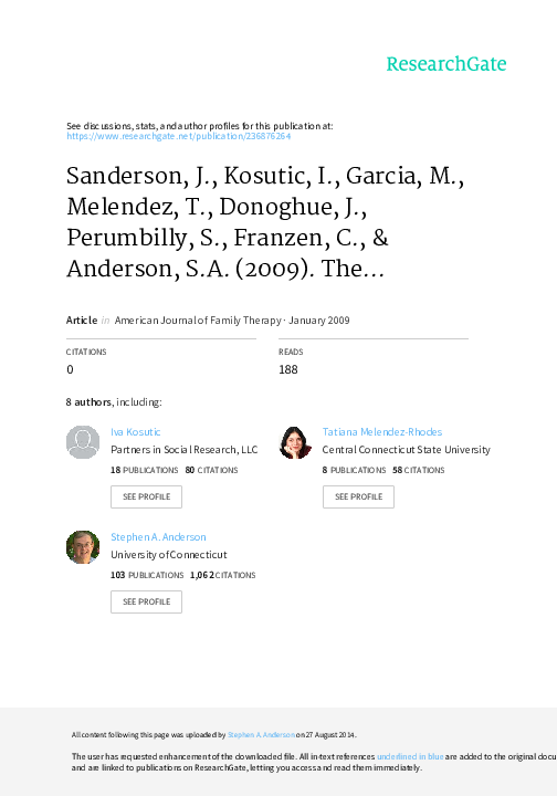 (PDF) The Differentiation of Self Inventory: Development and initial validation | Myrna ...