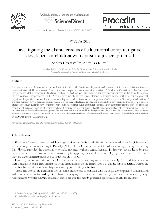 PDF Investigating The Characteristics Of Educational Computer Games pdf-investigating-the-characteristics-of-educational-computer-games