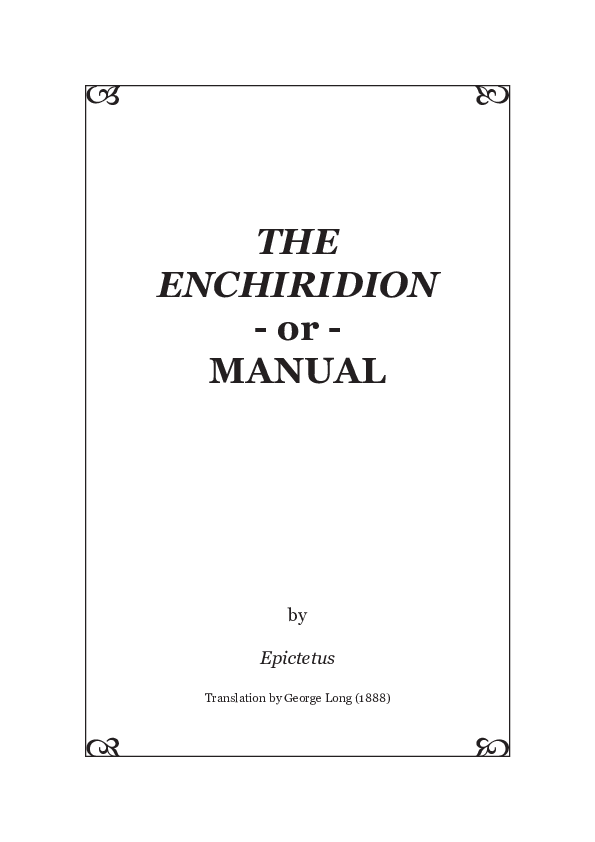 (PDF) THE ENCHIRIDION -or - MANUAL