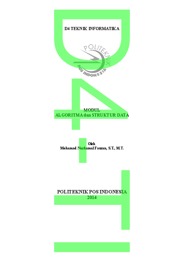 (PDF) D4 TEKNIK INFORMATIKA MODUL ALGORITMA dan STRUKTUR DATA D4­TI
