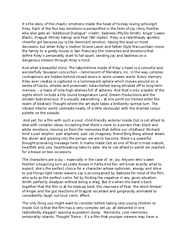 (DOC) Inside out reaction paper