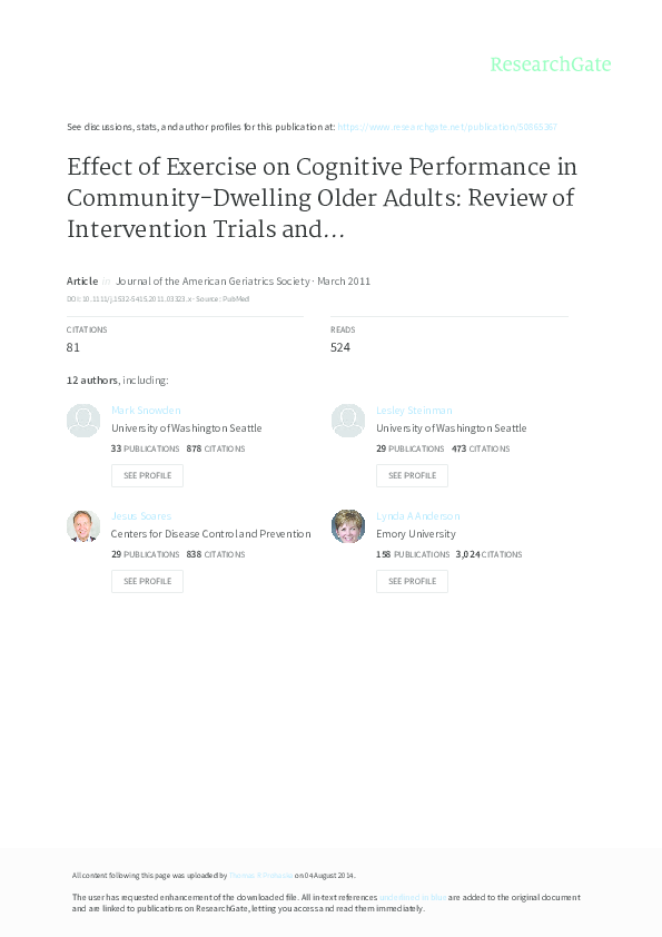 (PDF) Dual-Task Exercise to Improve Cognition and Functional Capacity of Healthy Older Adults ...