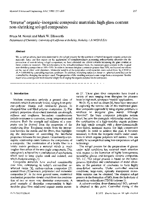 (PDF) Inverse" organic-inorganic composite materials. 3. High glass ...