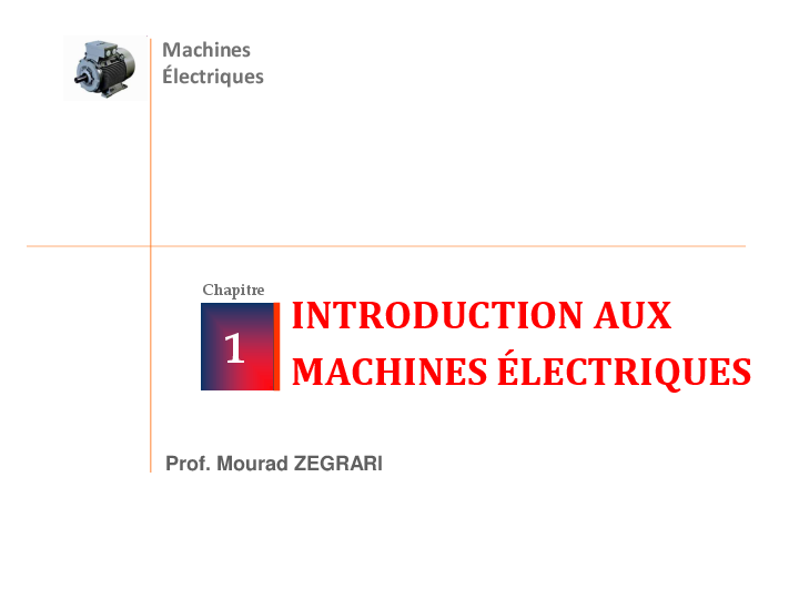 (PDF) INTRODUCTION AUX MACHINES ÉLECTRIQUES Machines Électriques