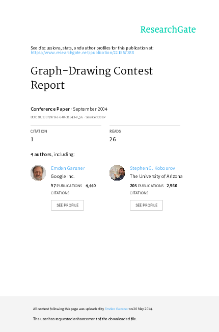 (PDF) Graph drawing contest report