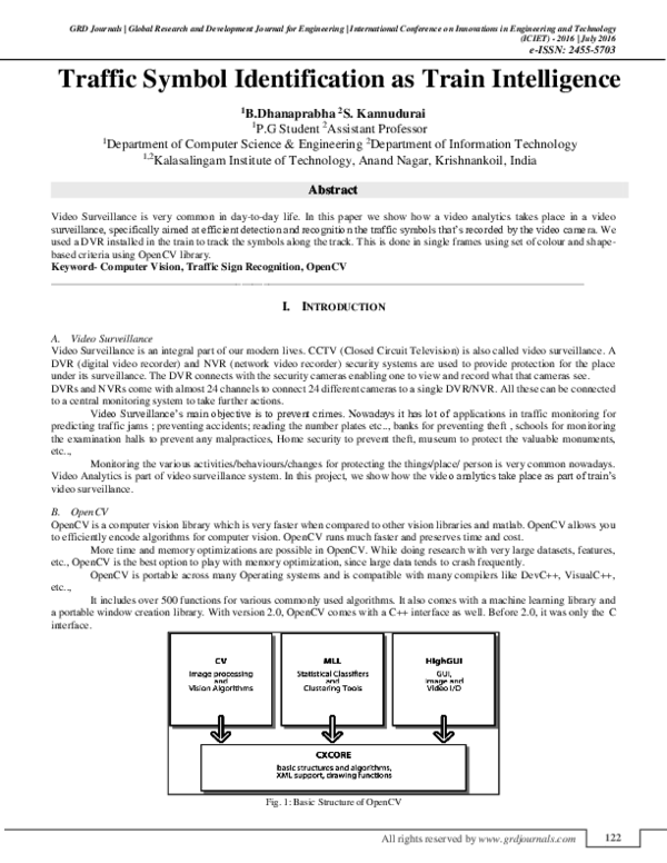 (PDF) Traffic Symbol Identification as Train Intelligence
