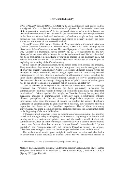 (PDF) The Canadian Story