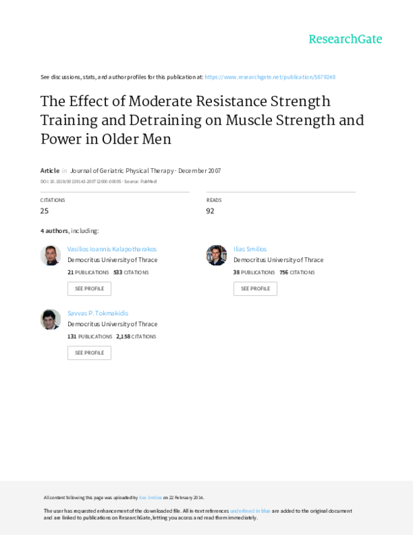 (PDF) The effect of moderate resistance strength training and ...