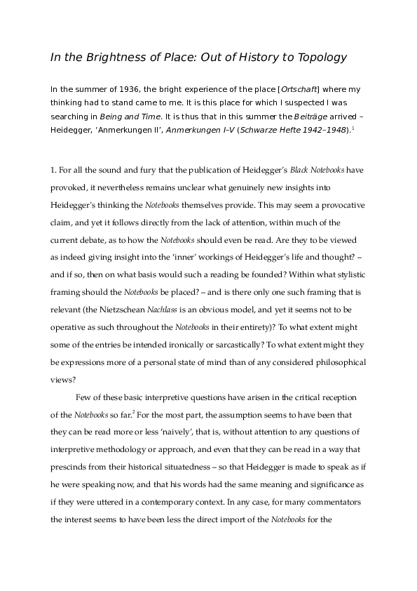 (DOC) In the Brightness of Place: Out of History to Topology