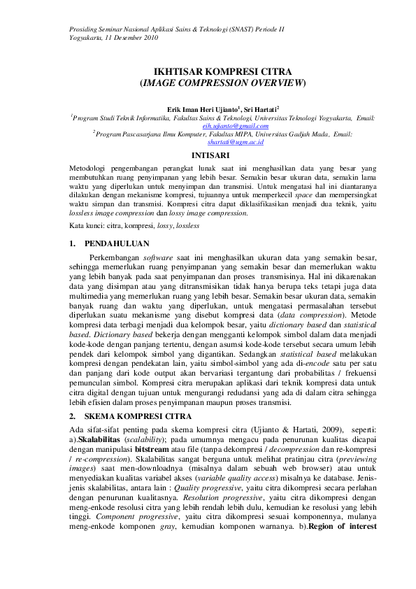 (PDF) IKHTISAR KOMPRESI CITRA (IMAGE COMPRESSION OVERVIEW