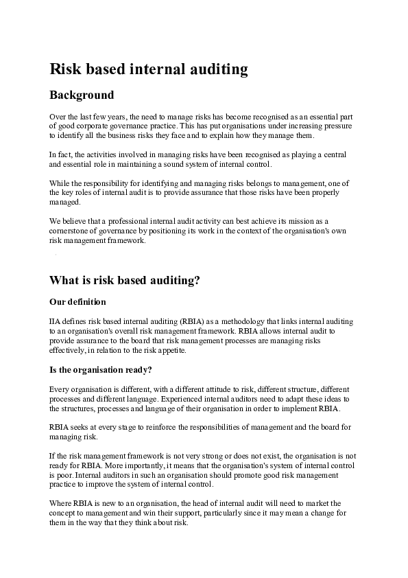 (DOC) Risk based internal auditing