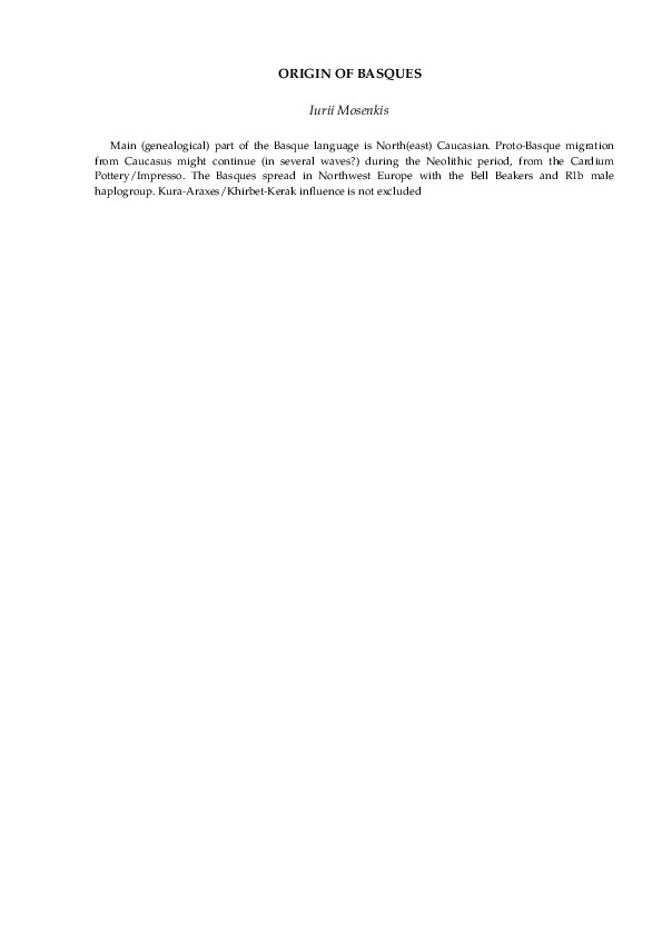 (DOC) ORIGIN OF BASQUES