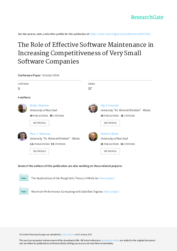 (PDF) The Role of Effective Software Maintenance in Increasing ...