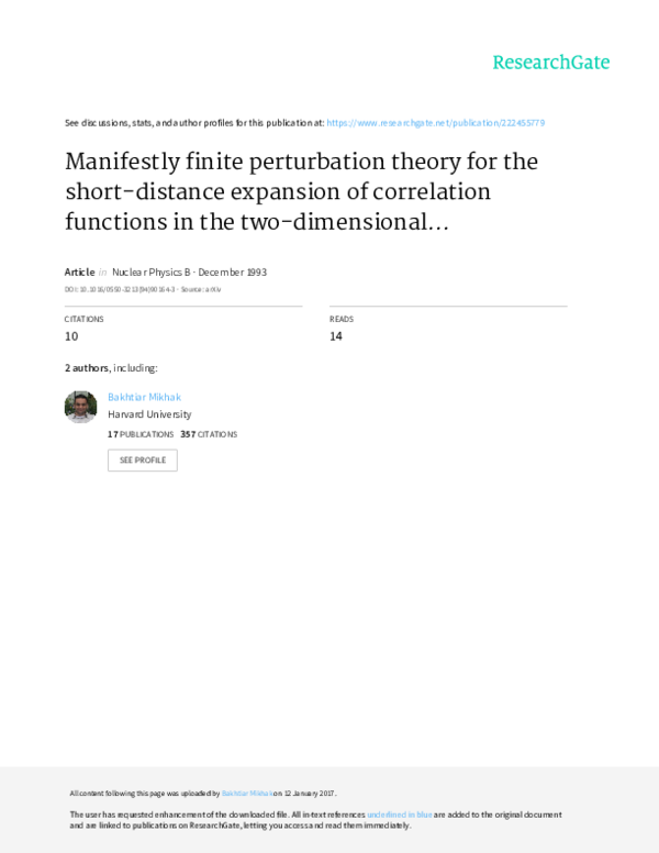 (PDF) Scaling relations and the delta expansion | Fred Cooper - Academia.edu