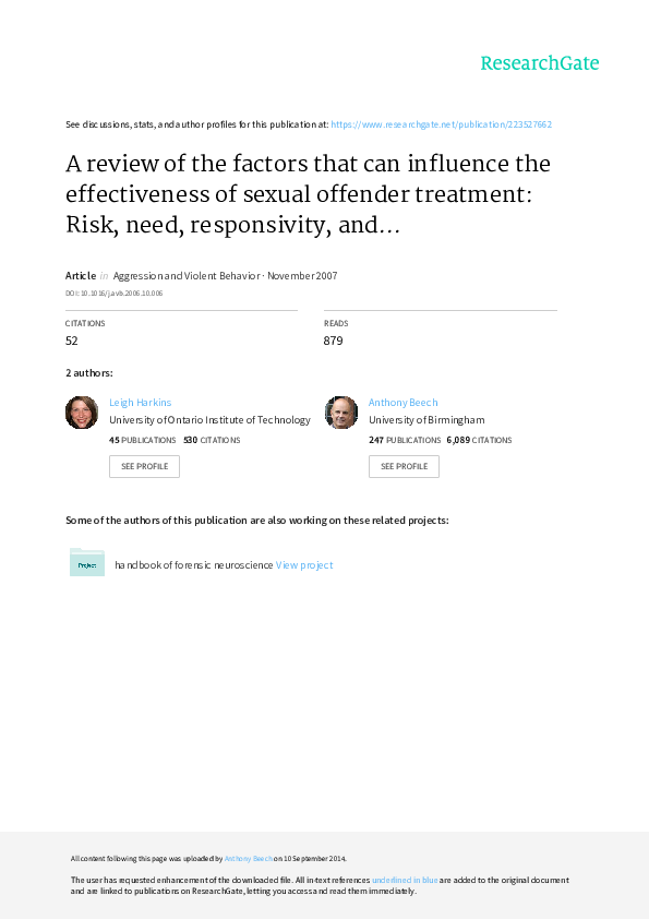 (PDF) A review of the factors that can influence the effectiveness of ...