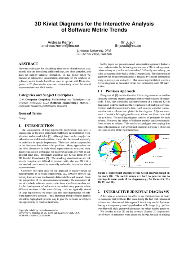 (PDF) 3D kiviat diagrams for the interactive analysis of software ...