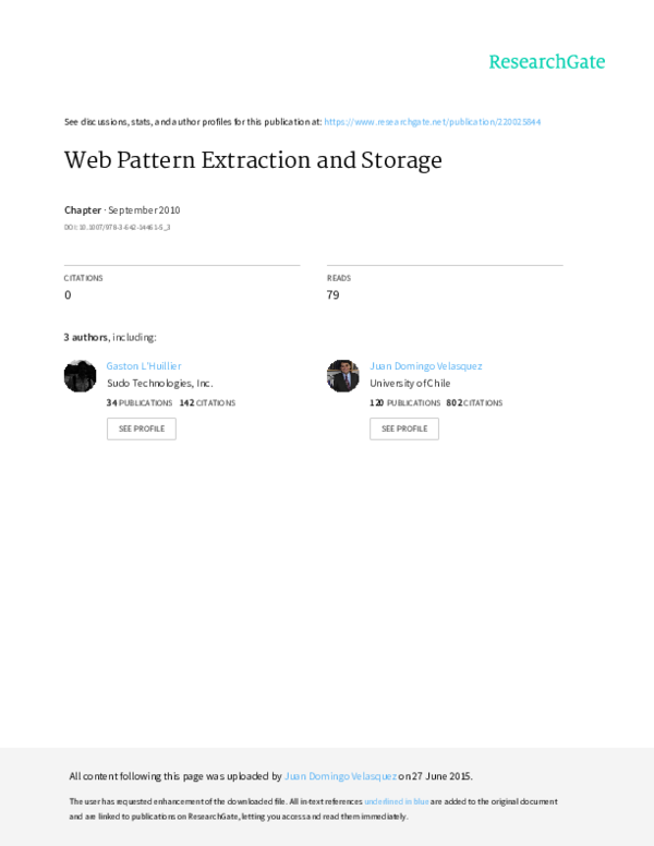 (PDF) Web Pattern Extraction and Storage