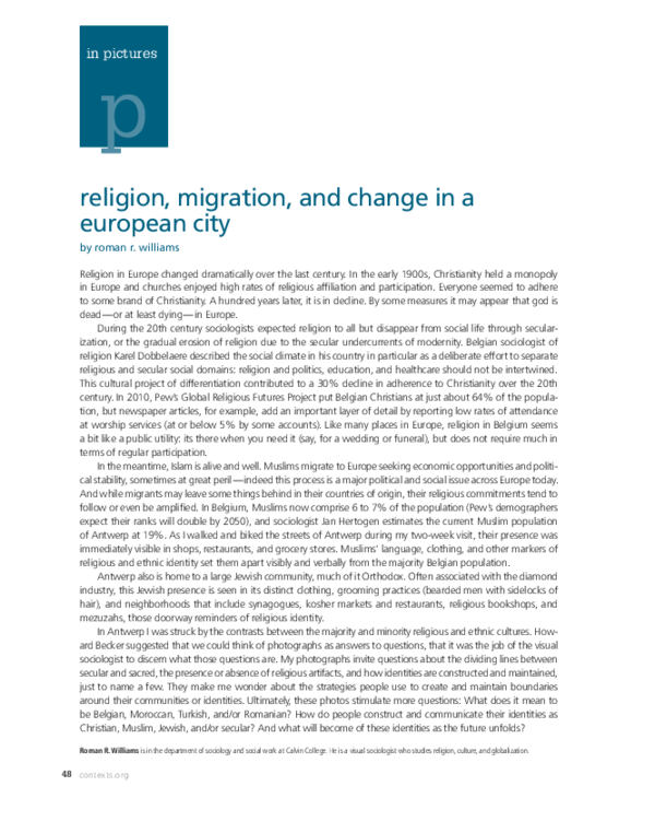 (PDF) Religion, Migration, and Change in a European City