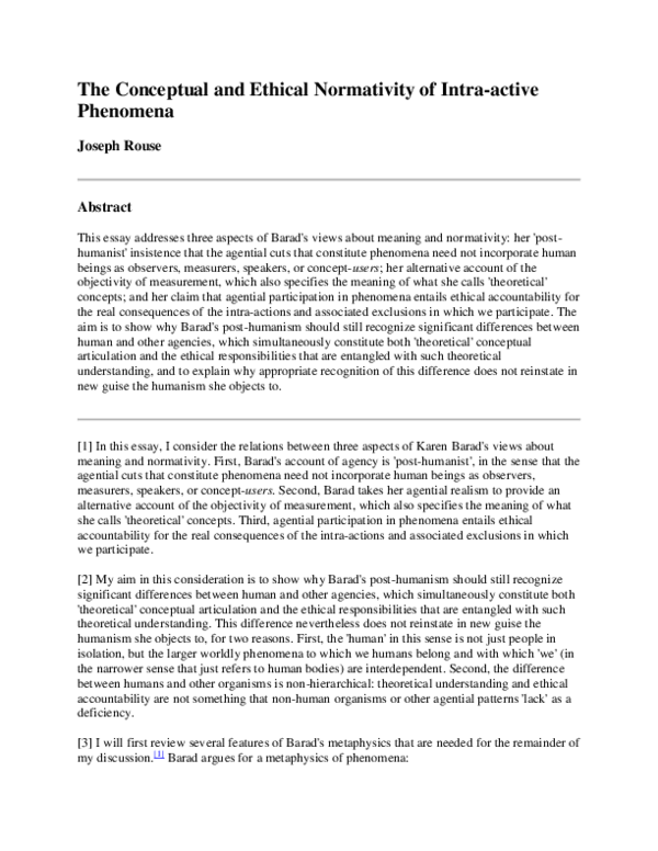 (PDF) The Conceptual and Ethical Normativity of Intra-active Phenomena