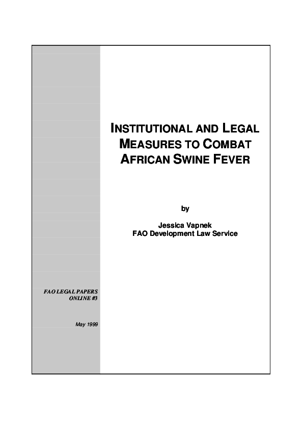 (PDF) FAO Legal Paper Online #3 - Institutional and Legal Measures to ...