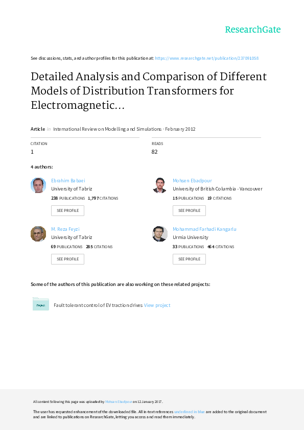 (PDF) Detailed Analysis and Comparison of Different Models of ...