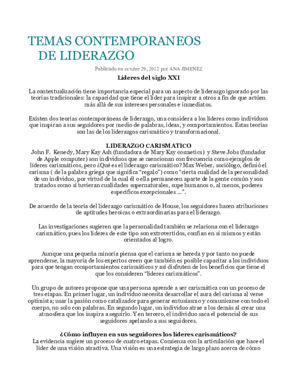 (DOC) TEMAS CONTEMPORANEOS DE LIDERAZGO | Gleysi Perez - Academia.edu