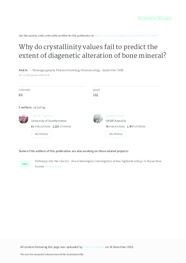 (PDF) Why do crystallinity values fail to predict the extent of ...