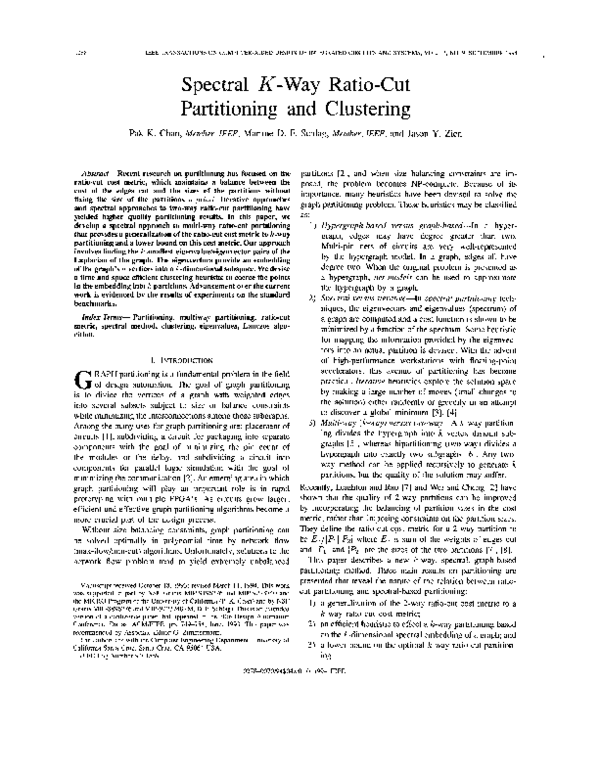 (PDF) Spectral k-way ratio-cut partitioning and clustering