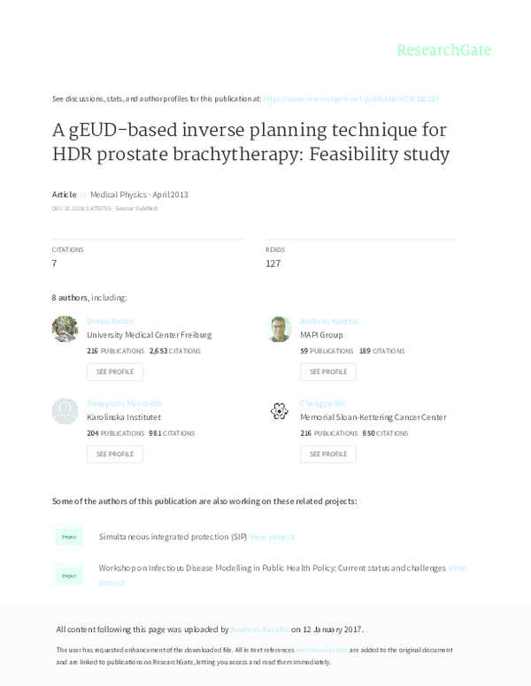 (PDF) A gEUD-based inverse planning technique for HDR prostate ...