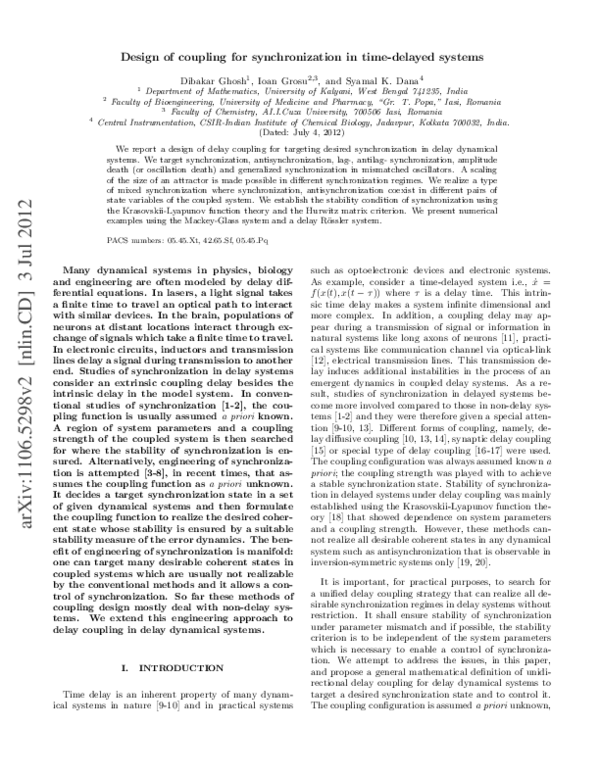 (PDF) Targeted Synchronization in Delay Systems