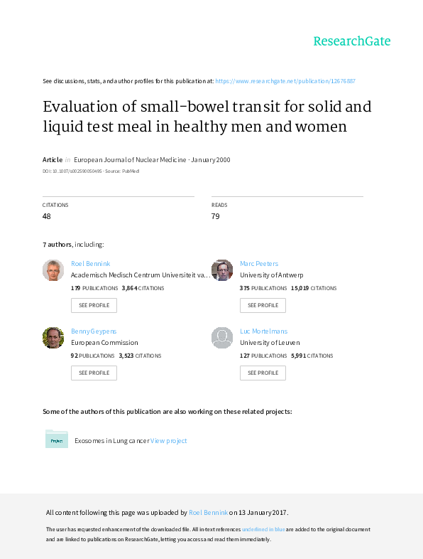 (PDF) Evaluation of small-bowel transit for solid and liquid test meal ...