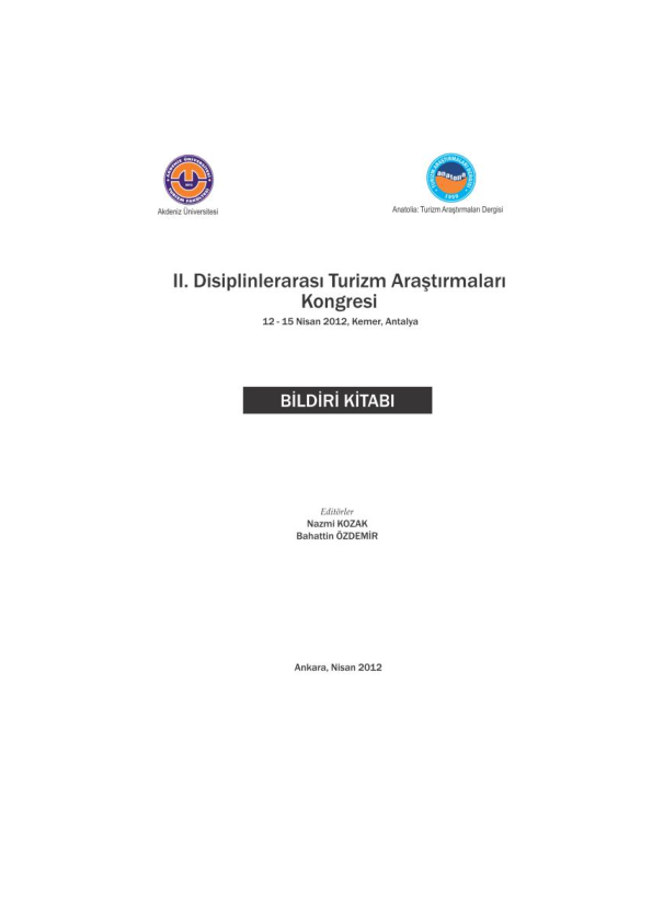 (PDF) EDEBİYAT TURİZMİNE DİSİPLİNLERARASI BİR YAKLAŞIM: EDEBİYAT, TARİH ...