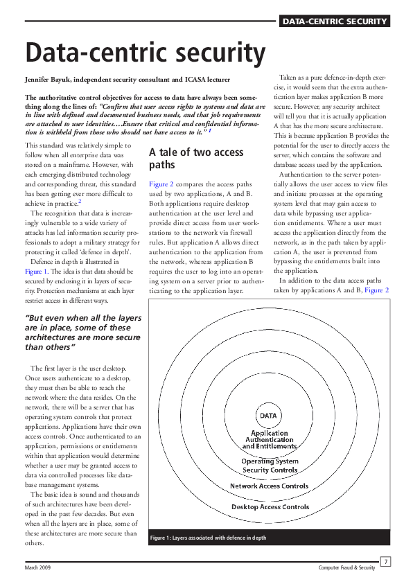 (PDF) Data-centric security