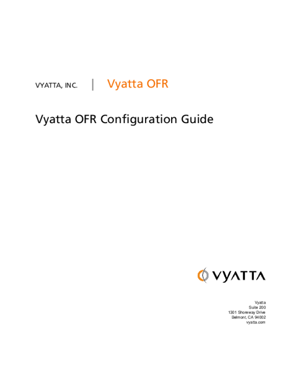 (PDF) Vyatta OFR Configuration Guide