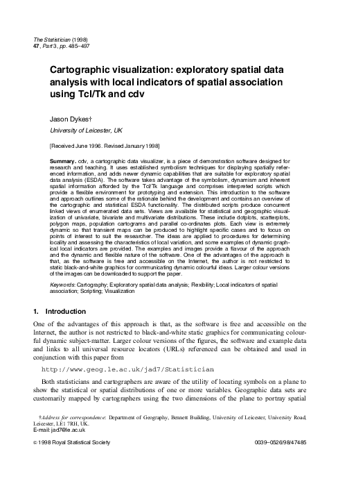 (PDF) Cartographic visualization