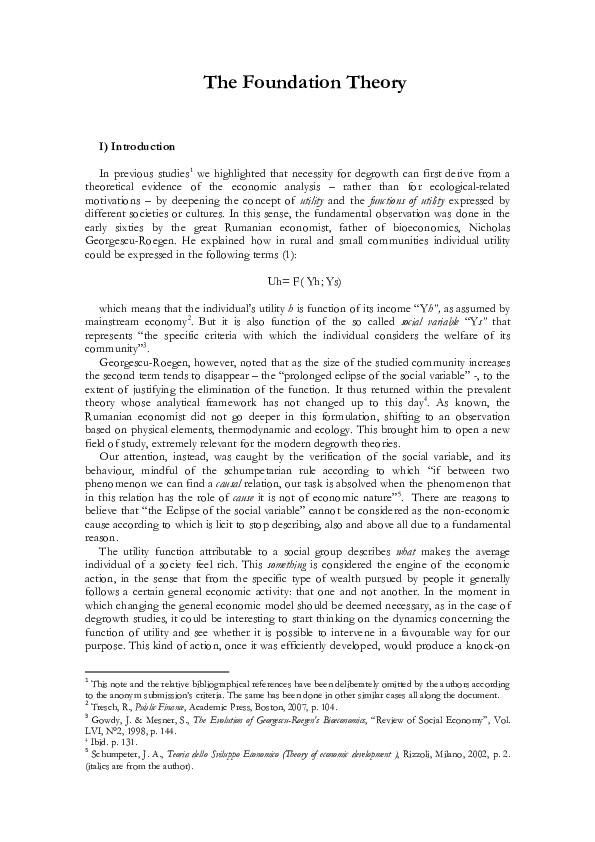 (PDF) The Foundation Theory