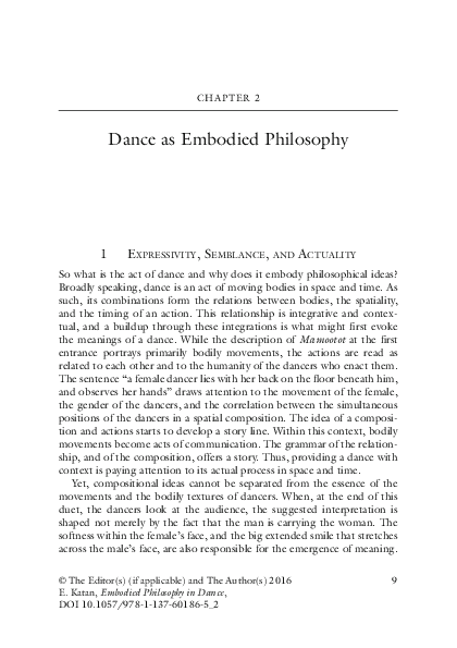 The Philosophy of Dance - Philosophy News