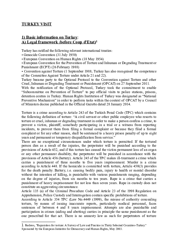 (DOC) Turkey Country Visit Report-COE
