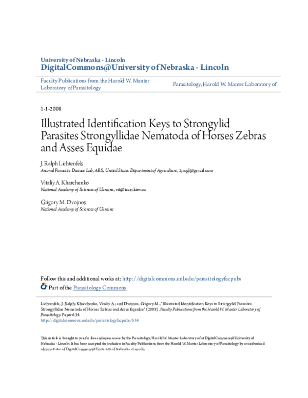 (PDF) Illustrated identification keys to strongylid parasites ...