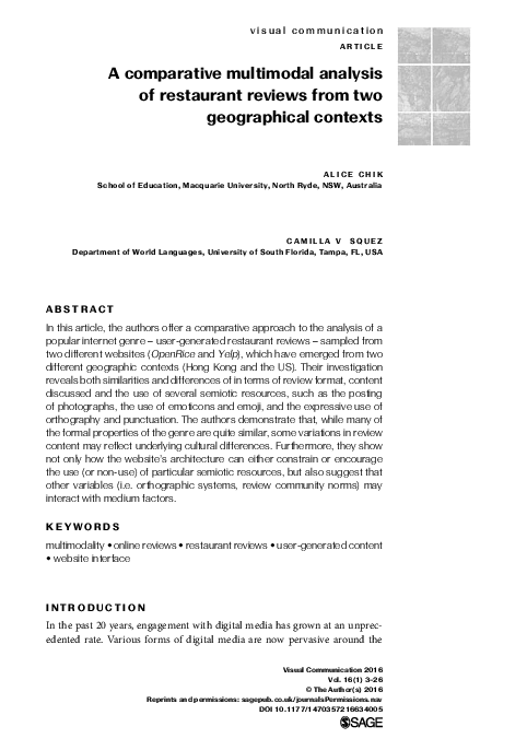 (PDF) A comparative multimodal analysis of restaurant reviews from two ...