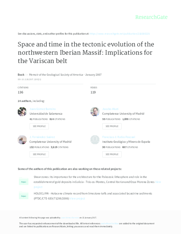 (PDF) The Galicia - Ossa-Morena Zone: a new zone of the Iberian Massif ...