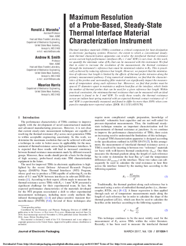 (PDF) Maximum Resolution of a Probe-based Steady-State TIM ...