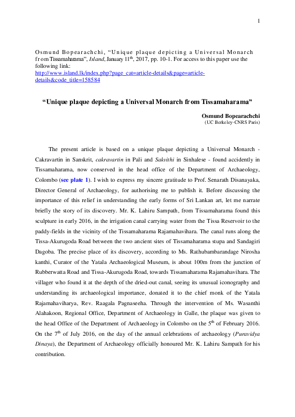 (PDF) Osmund Bopearachchi, Universal Monarch.doc