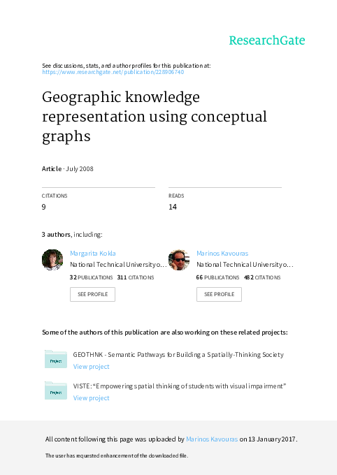 (PDF) Geographic knowledge representation using conceptual graphs