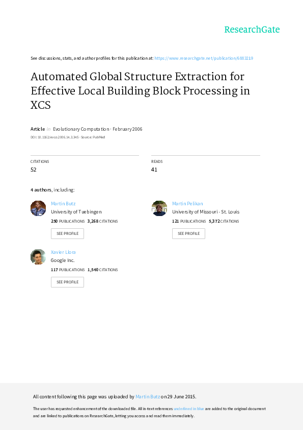 (PDF) Automated global structure extraction for effective local ...