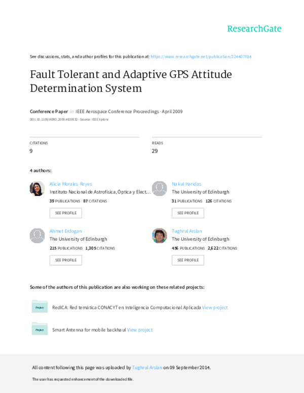 (PDF) Fault Tolerant and Adaptive GPS Attitude Determination System
