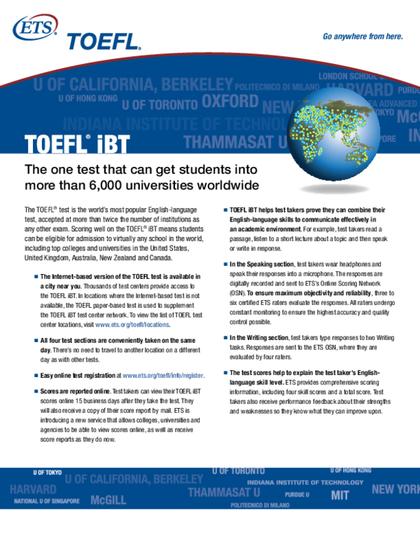 ets center toefl