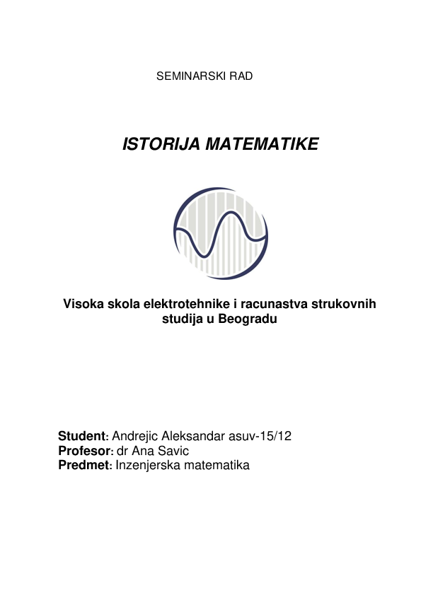 (PDF) Primer seminarskog rada