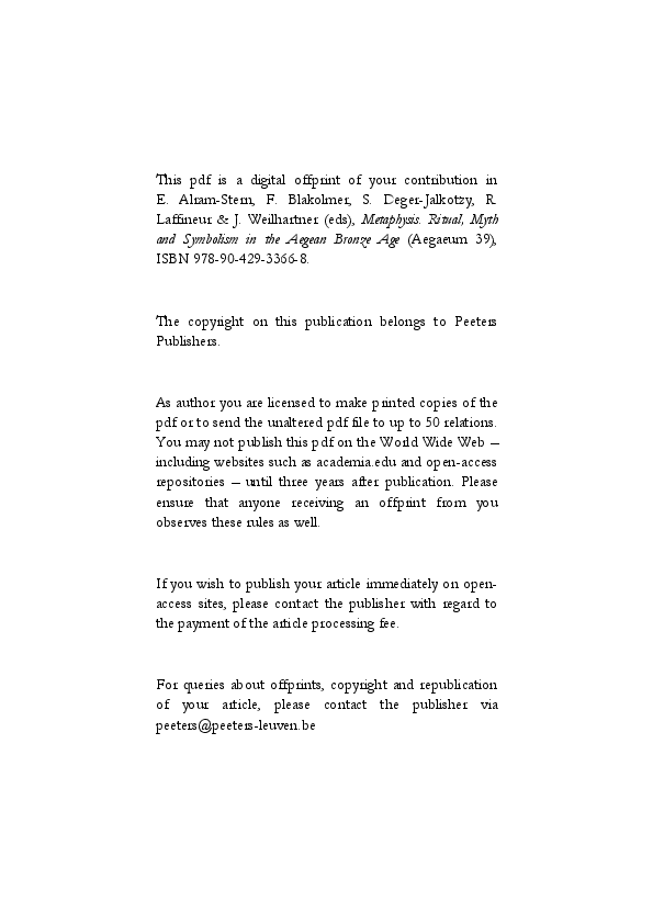 (PDF) Yasur-Landau, A. 2016. The Baetyl and the Stele: Contact and ...