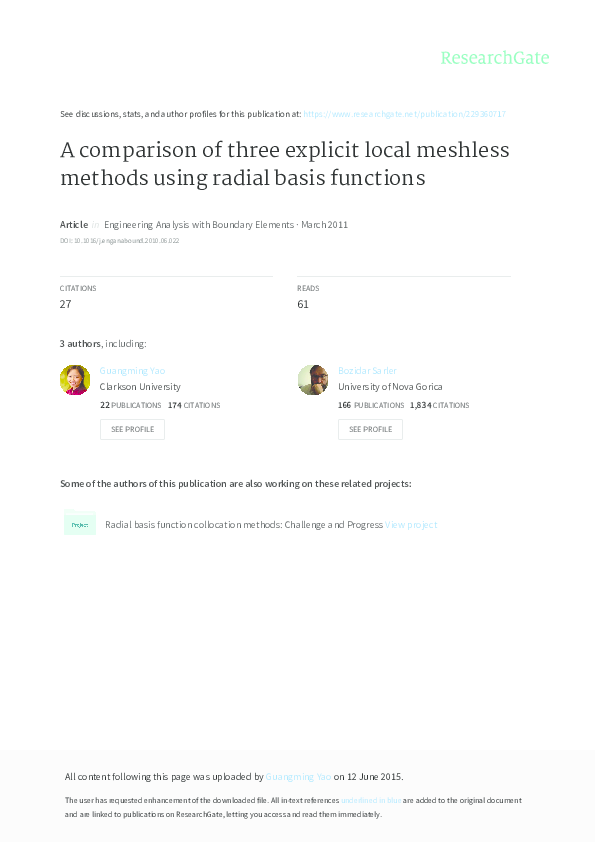 Pdf A Comparison Of Three Explicit Local Meshless Methods Using Radial Basis Functions Chern 6693